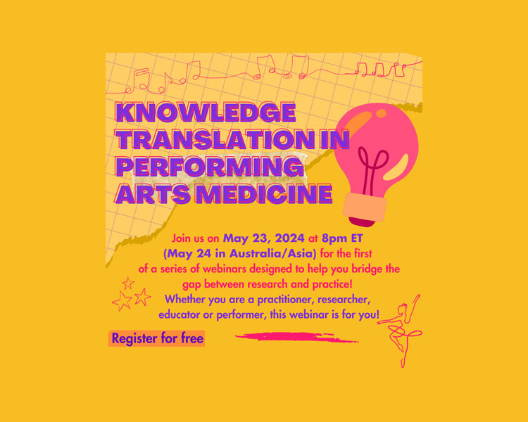 Knowledge Translation in Performing Arts Medicine - PAMA